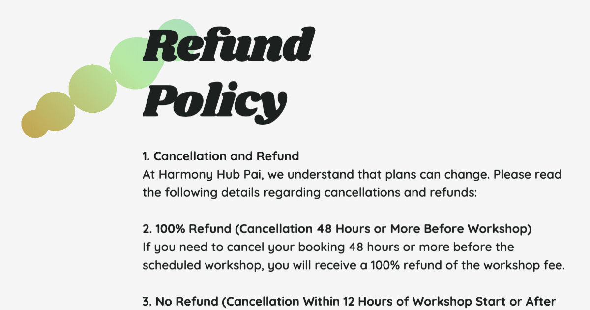 Refund Policy